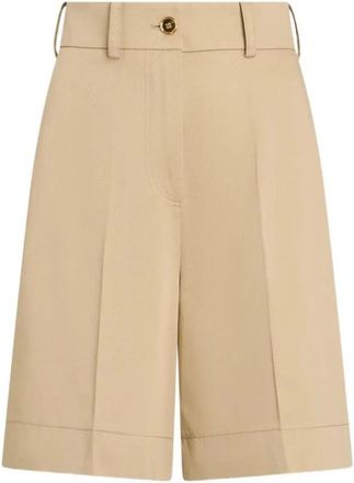 Patou Shorts ajust&eacute;s taille haute jambes larges - Femme - Shorts - Beige - Taille: 36 FR