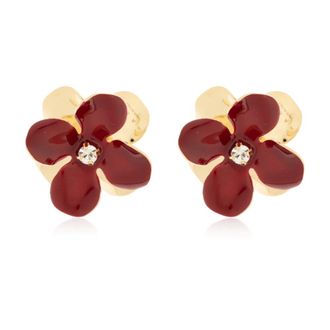 Marni Femme, Accessoires, Jaune, Taille: ONE Size Enamel Flower Stud Earrings