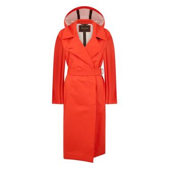 Moorer Femme, Manteaux, Rouge, Taille: 36 FR Oviedo Trench Coat