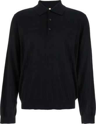 Sunflower Merino Polo - - Knitwear - Herren - Schwarzk - L
