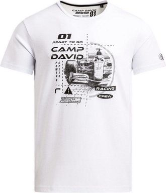 Camp David Rundhalsshirt aus Baumwolle