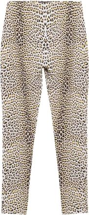 Roberto Cavalli Femme, Pantalons, Multicolore, Taille: 42 FR Pop Jaguar Print Leggings