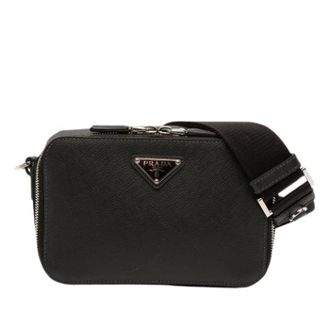 Prada Sac bandouli&egrave;re Saffiano Pre-owned - Femme - Pre-owned - Noir - Taille: ONE Size