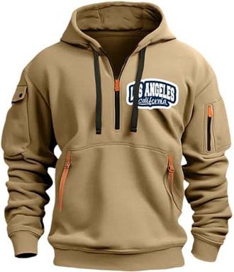 Generic Sweat a Capuche Homme Sweatshirt Hooded Sweats &agrave; Capuche Oversize pour Homme avec Polaire, Pull &agrave; Manches Longues avec Cordon et Poches pour lhiver