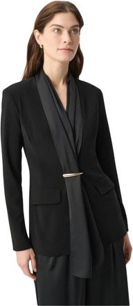 Joseph Ribkoff Femme, Vestes, Noir, Taille: 40 FR Blazer &agrave; col &eacute;charpe
