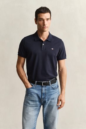 GANT Herren Regular Fit Shield Piqu&eacute; Poloshirt (XXXL) EVENING Blau