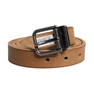 Dolce & Gabbana Metall Schnalle Lederg&uuml;rtel - - Accessories - Herren - Braun - ONE SIZE