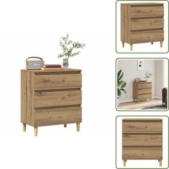 vidaXL The Living Store - vidaXL Buffet ch&ecirc;ne artisanal 60x35x70 cm bois ding&eacute;nierie