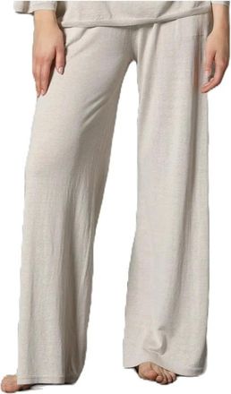 Sminfinity Femme, Pantalons, Gris, Taille: 36/38 FR Pantalon Palazzo Fluide