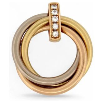 Cartier Halskette - CARTIER TRINITY PENDANT 3 GOLD 18K 5 DIAMANTEN 0.0 - Gr. unisize - in Gold - f&uuml;r Damen