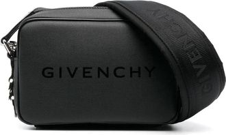Givenchy sacoche en cuir &agrave; logo imprim&eacute; - Noir