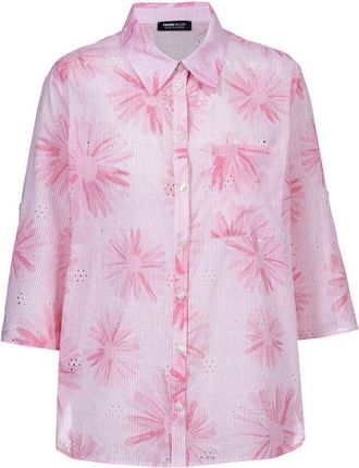 Frank Walder Klassische Bluse mit dekorativem Lochmuster