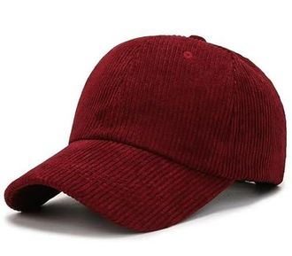 Generic Zebraas Casquette de baseball unisexe en velours pour homme et femme Beige/bleu/gris/marron clair/rose/noir/bordeaux, rouge bordeaux, M-L
