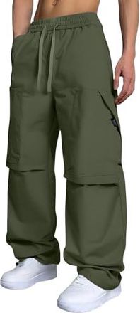 Generic Pantalon de surv&ecirc;tement cargo ample pour homme avec cordon de serrage &agrave; la taille pour une tenue d&eacute;contract&eacute;e en plein air confortable avec poche util