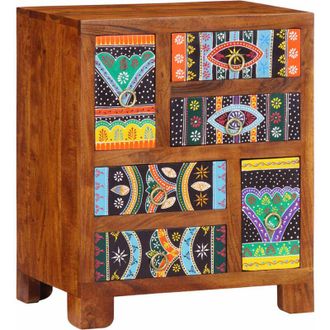 vidaXL Sideboard Mehrfarbig 50x35x60 cm Massivholz Akazie - Vidaxl