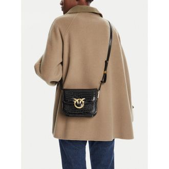 Pinko Handtasche PINKO Love Box Bag Fl Mini AI 25-26 PLTT 104297 A2OH Schwarz