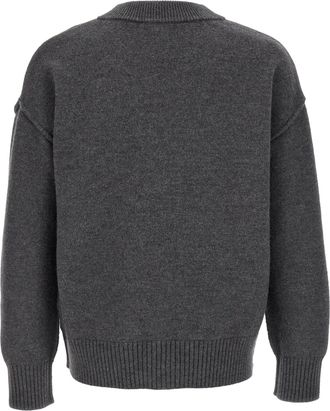 Ami Ami de Coeur Merino Wool Cardigan - Gray