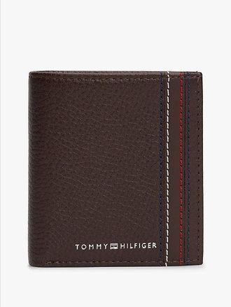 Tommy Hilfiger Portefeuille &agrave; trois volets en cuir &agrave; logo