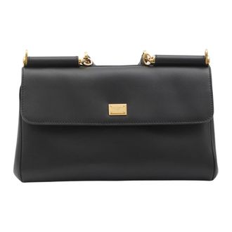 Dolce & Gabbana Stilvolle Ledertasche - - Bags - Damen - Schwarzk - ONE SIZE