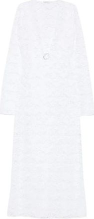 Os&eacute;ree Femme, Robes, Blanc, Taille: 38 FR Full Lace Maxi Dress