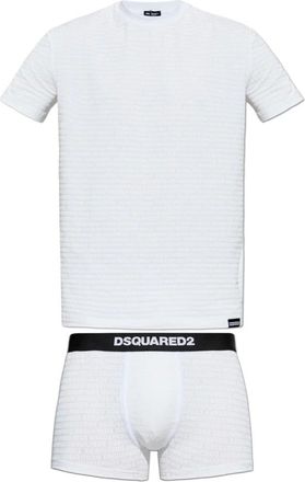 Dsquared2 Homme, V&ecirc;tements de nuit et de d&eacute;tente, Blanc, Taille: L Ensemble de la Collection Underwear