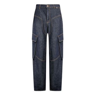 Fracomina Jean Cargo - Femme - Jeans - Bleu - Taille: W28