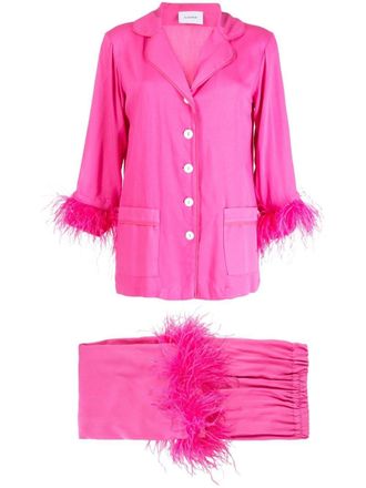 Sleeper pyjama Party bord&eacute; de plumes - Rose