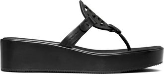 Tory Burch Femme, Chaussures, Noir, Taille: 38 1/2 EU Miller Wedge 25mm Slides