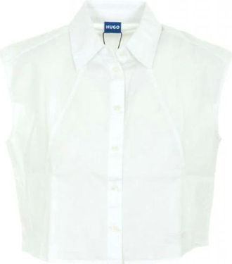 HUGO BOSS Femme, Blouses et Chemises, Blanc, Taille: 36 FR Hugo Blue - Chemises