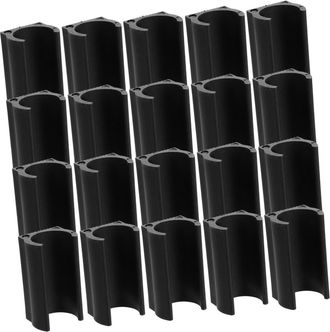 DOITOOL 30 Stück Möbelfußkappen Kunststoff 22mm U-Form Bodenschutz Stuhlbeinkappen rutschfest Hockerfüße Für Fliesen Und Holz