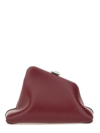 The Attico Womens Day Off Small Clutch Bordeaux Calf Bos Taurus Bags