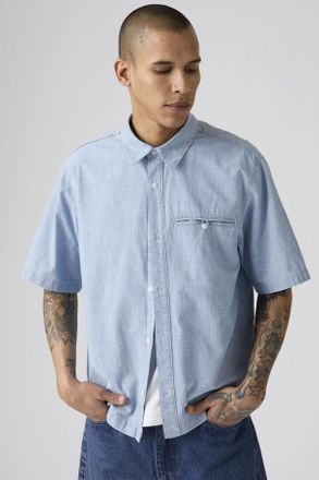 Levi's Zandt Cropped Shirt mit kurzen &Auml;rmeln - Herren - Blau / Blau