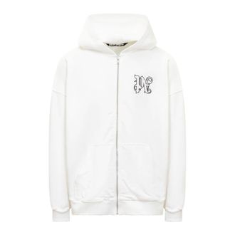 Palm Angels Lang&auml;rmeliges Sweatshirt - - Sweatshirts & Hoodies - Herren - Wei&szlig; - L
