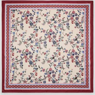 Mango Foulard &agrave; fleurs &eacute;cru - Femme - Taille unique - MANGO
