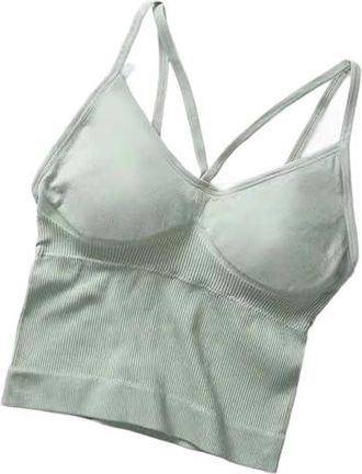 Generic Soutien-gorge &agrave; armatures pour femme - Maintien fort - Confortable - Fleurs - Bretelles r&eacute;glables - Dos nu - Soutien-gorge sans armatures, 8-vert, tai