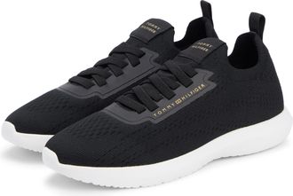 Tommy Hilfiger Slip-On Sneaker TOMMY HILFIGER TH KNIT EXTRALIGHT RUNNER, Damen, Gr. 37, schwarz, Textil, unifarben, Schuhe, Freizeitschuh, Halbschuh, Slipper mit ela