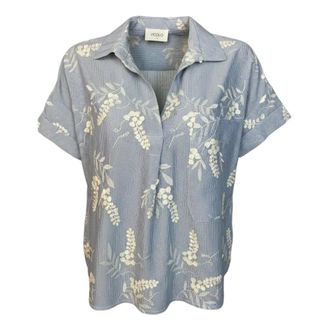 Vicolo Femme, Blouses et Chemises, Bleu, Taille: 40 FR Tab0526 Blouse