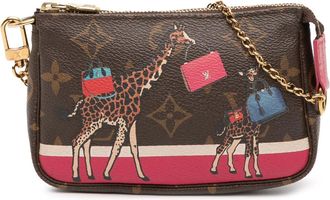 Louis Vuitton Crossbody Bags - Monogram Giraffe Christmas Mini Pochette Accessoir - Gr. unisize - in Braun - f&uuml;r Damen
