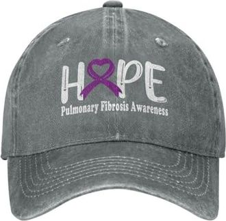 Generic Espoir pour La Sensibilisation &Agrave; La Fibrose Pulmonaire Femme Homme Chapeau De Cowboy Soft Casquette De Baseball L&eacute;ger Snapback Cap pour Toutes Les Sai