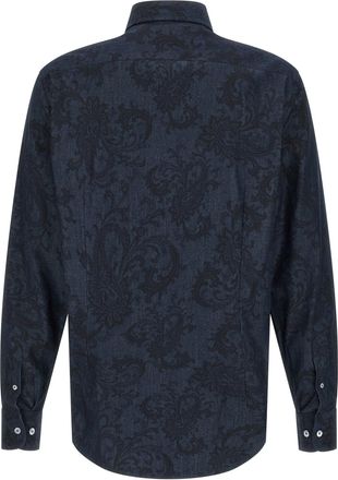 Etro Paisley Ramage Denim Shirt - Navy