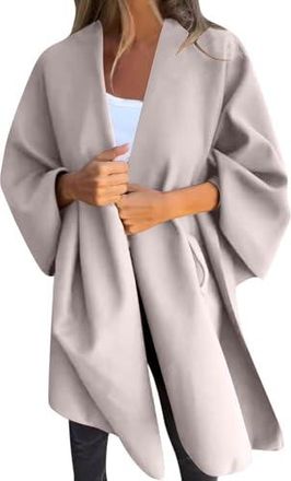 Generic Poncho Femme Hiver Chaud Chale Femme Hiver Chaud Cape Femme Effet enveloppant Manteau Cardigan Manches Chauve-Souris Couverture Ch&acirc;le