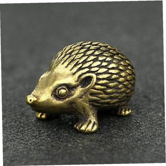 Zonfer Messing Hedgehog Statue Metall Figur Props Innenministerium-Schreibtisch-dekor-verzierung Spielzeug-Geschenk