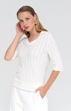 Passioni Strickpullover mit 3/4-&Auml;rmeln in strahlendem Farbton