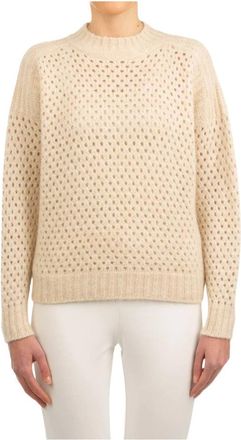 Le Tricot Perugia Pull &agrave; col rond ajour&eacute; - Femme - Pulls - Noir - Taille: 40 FR