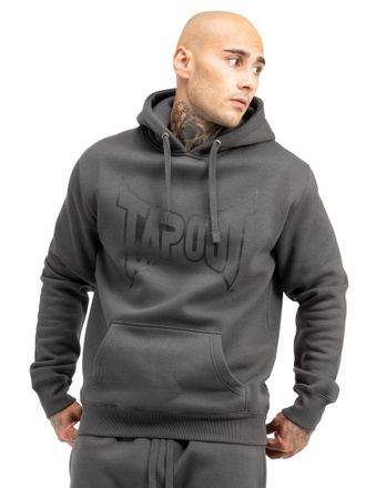 Tapout Herren Kapuzensweatshirt Lifestyle Basic Hoodie Normale Passform, Anthracite/Black, 3XL