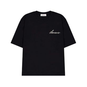 Laneus Jersey Slogan T-Shirt 100% Baumwolle - - Tops - Herren - Schwarzk - L