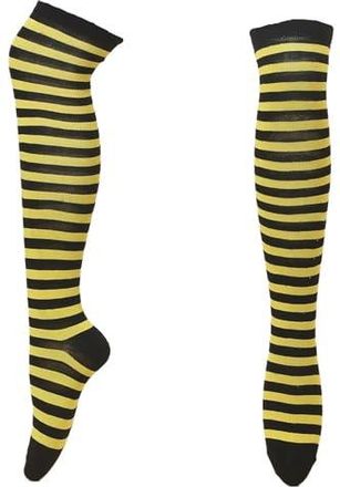 Generico Chaussettes hautes au genou ray&eacute; style sportif pour femme (2 paires), Sock 14, Taille Unique