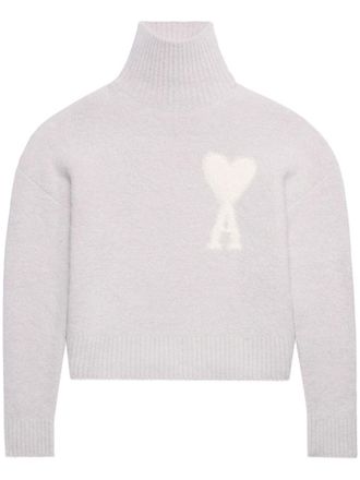 Ami Cloudy Wool Ami de Coeur Pullover - Violett