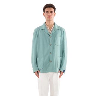 Santaniello Boucle Blazer Jacke - - Jackets - Herren - Blau - M
