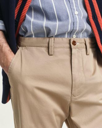 GANT Herren Regular Fit Twill Chinohose (34/32) DARK KHAKI